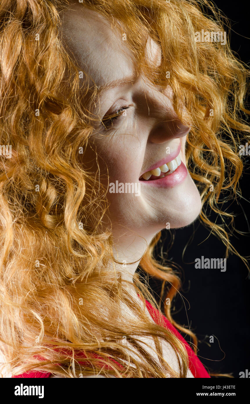 Beautiful redhead woman laughing hi-res stock photography and images ...