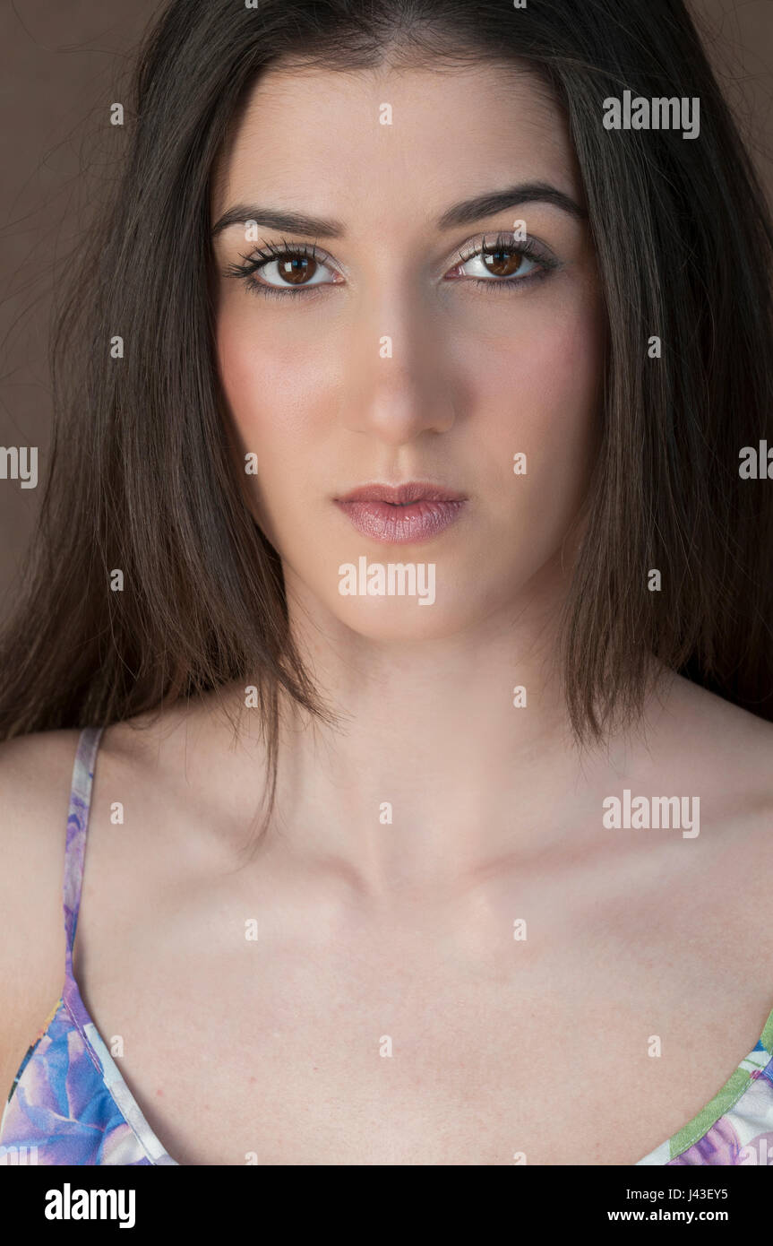 Teenager female serious portrait hi-res stock photography and images ...