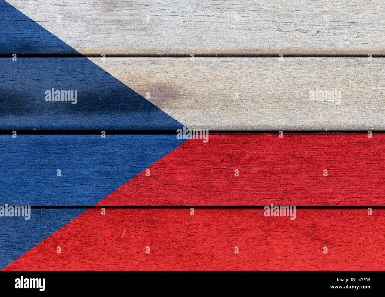 Illustration of Czech Republic flag over a wooden textured surface ...