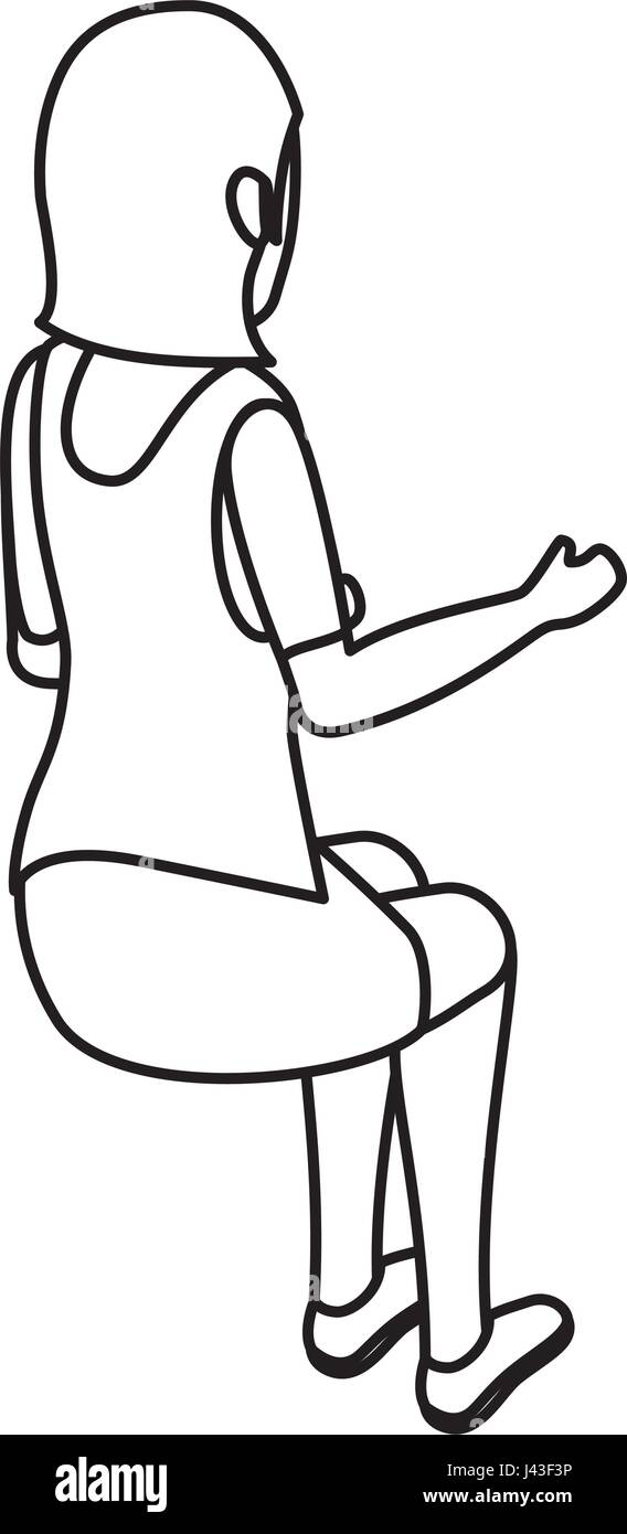 businesswoman isometric avatar character in a sitting position Stock ...