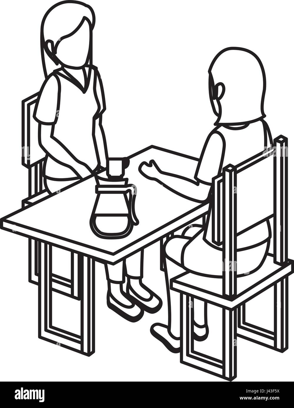 Person working coffee shop Stock Vector Images - Alamy