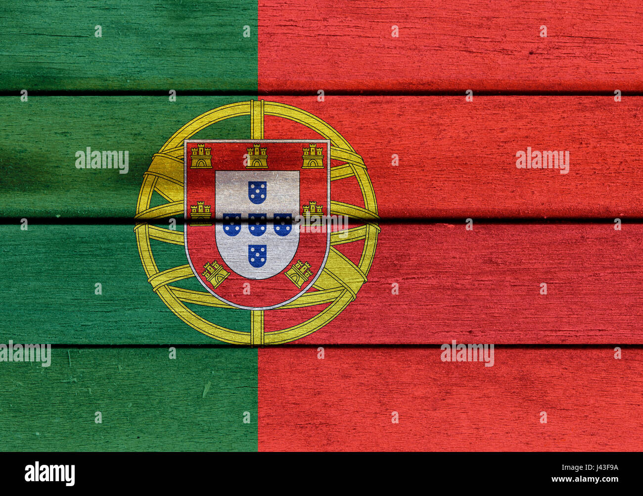 Illustration of Portugal flag over a wooden textured surface Stock ...