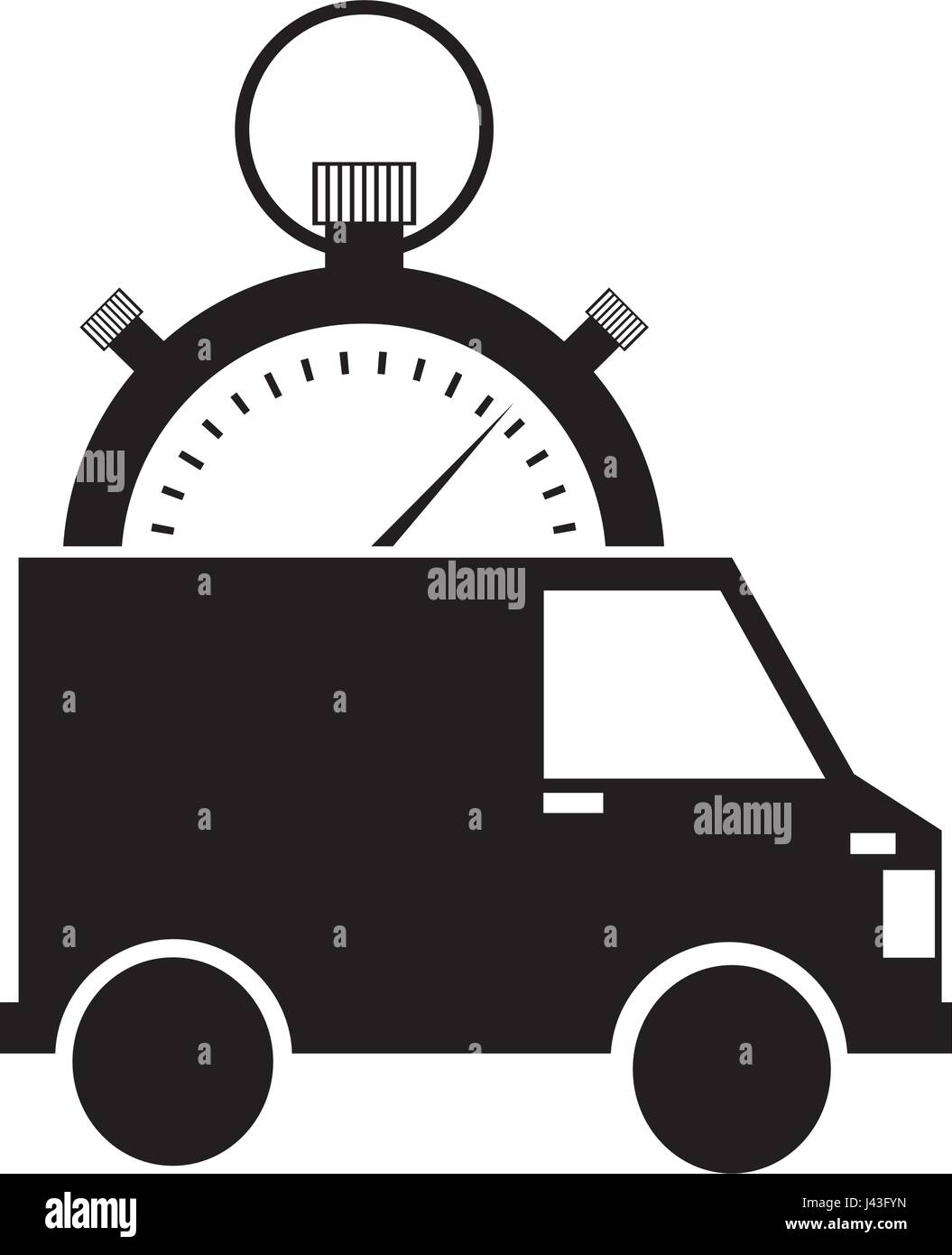 van and compass delivery service icon Stock Vector Image & Art - Alamy