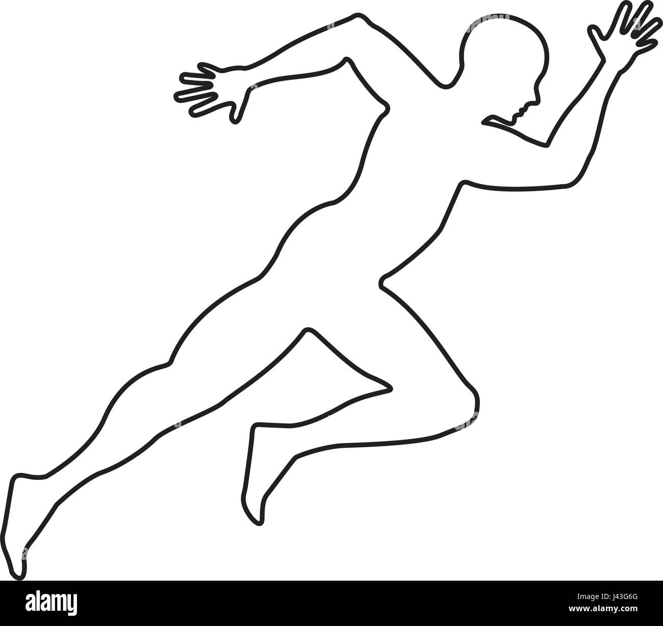 silhouette athlete running icon Stock Vector Image & Art - Alamy