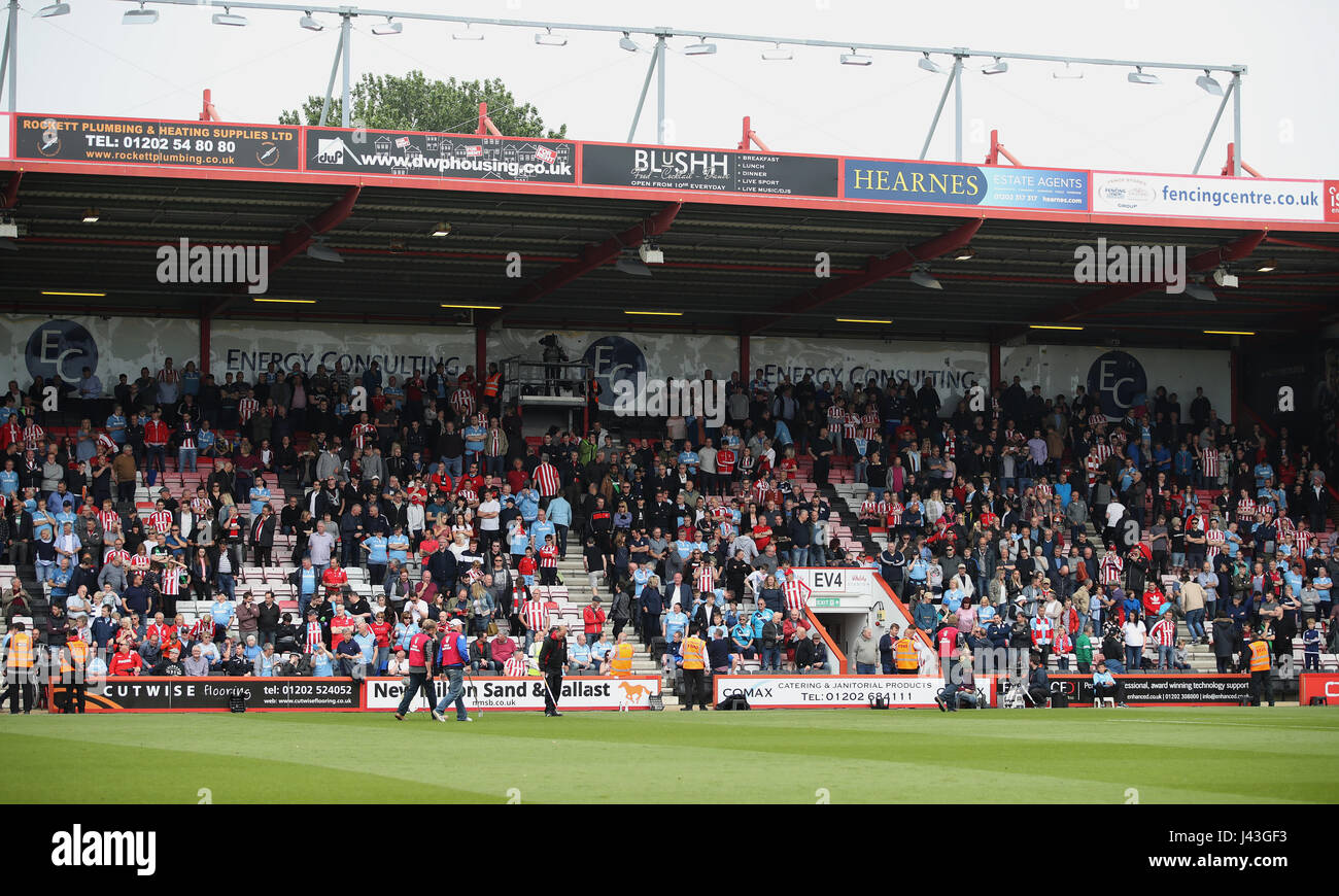 Stoke City fans in the stands before the game Stock Photo - Alamy