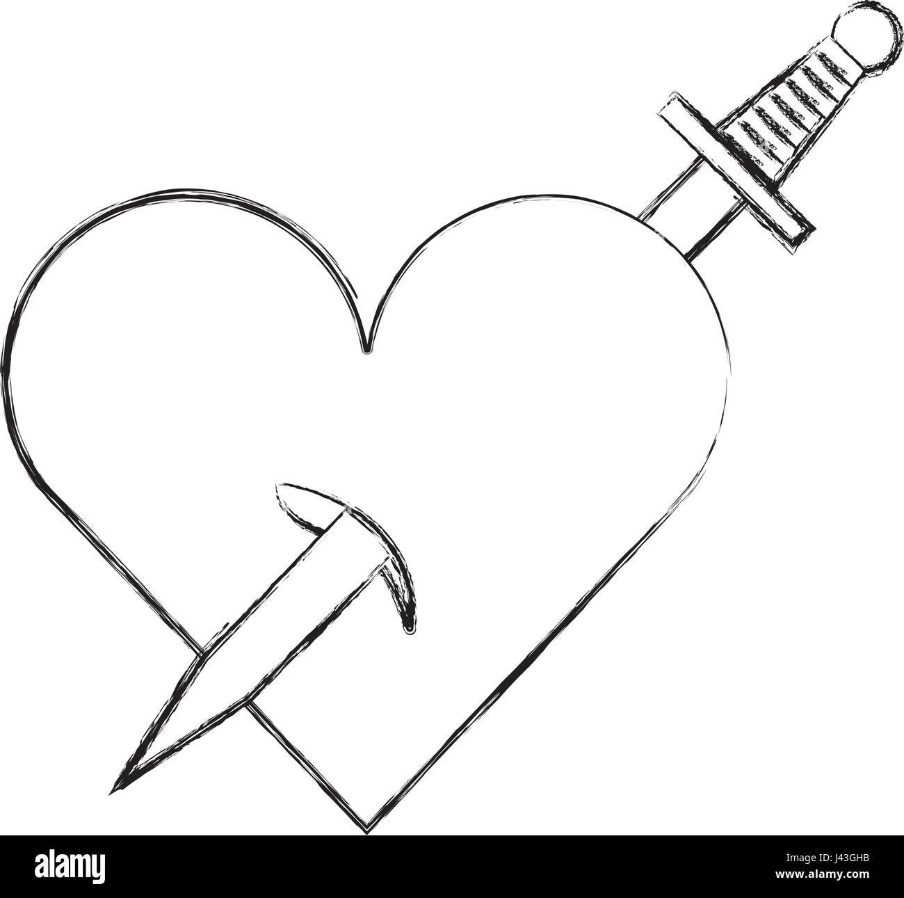 Sword Heart High Resolution Stock Photography and Images - Alamy