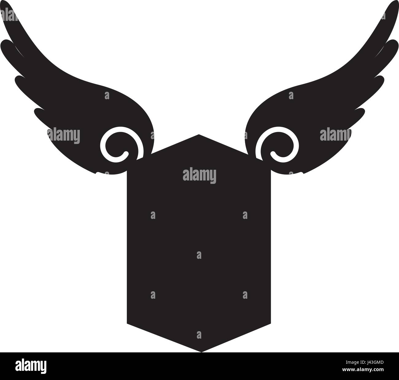 frame with wings icon Stock Vector Image & Art - Alamy
