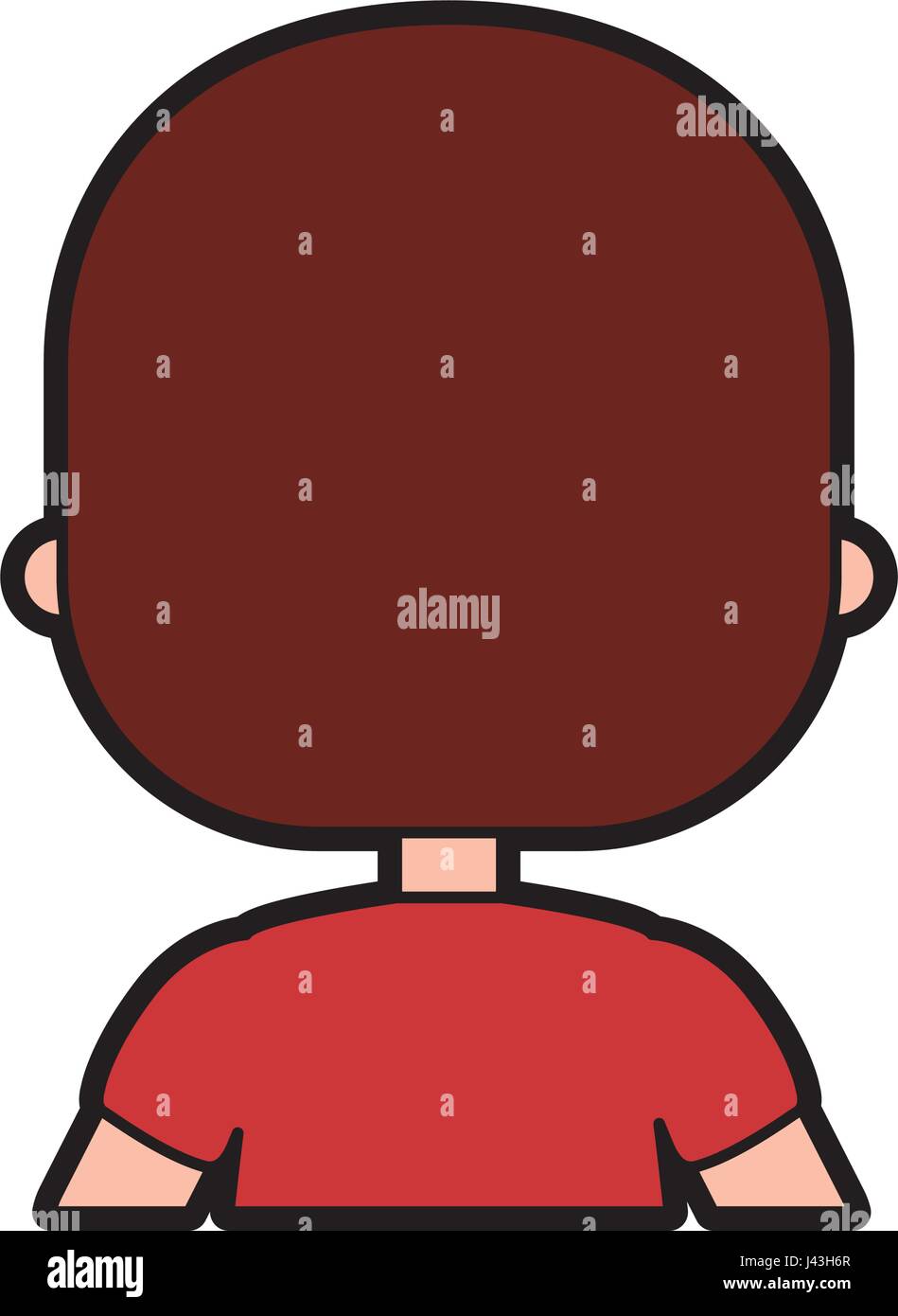 cute little boy with back character Stock Vector Image & Art - Alamy