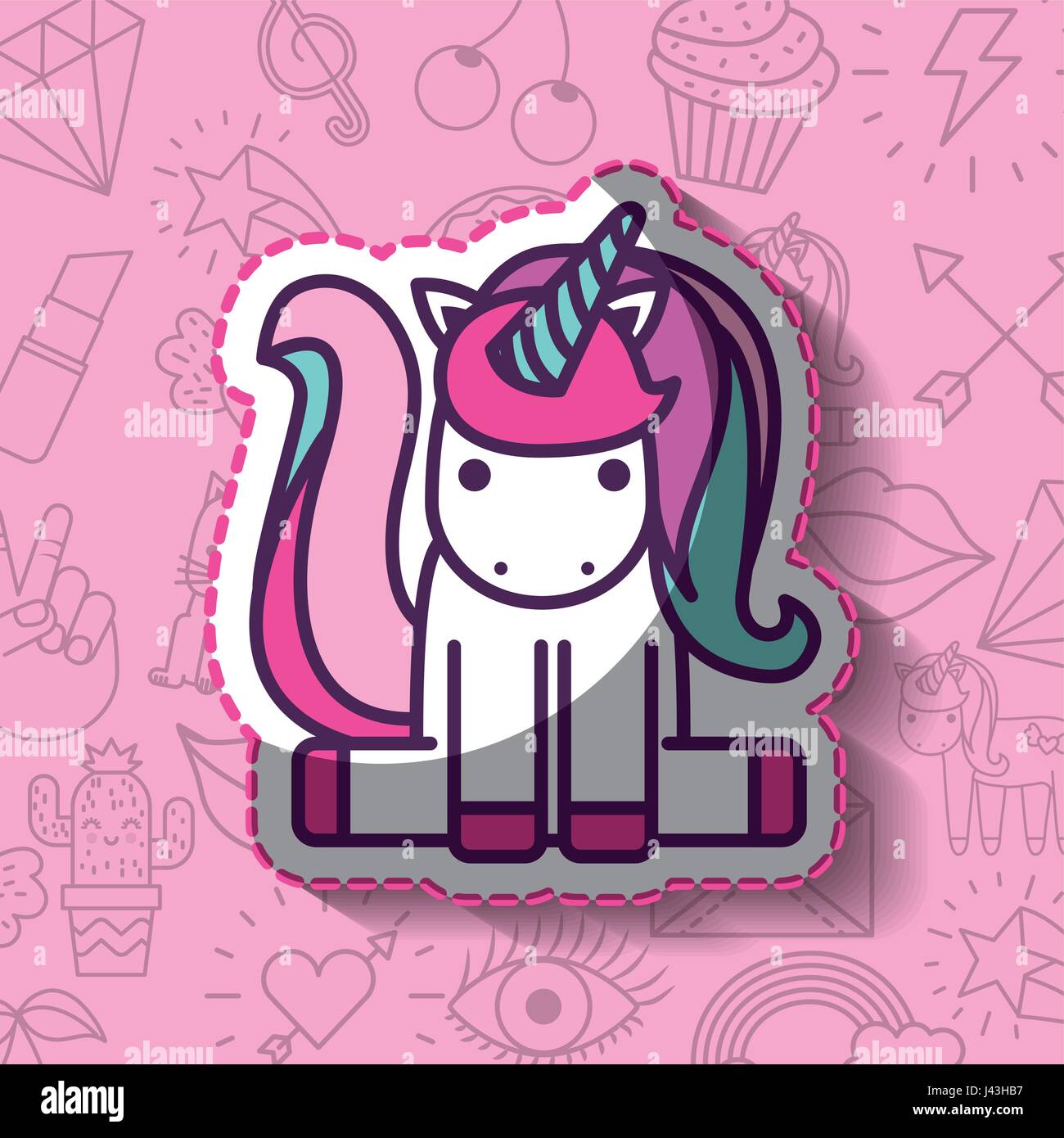girly icon over background image Stock Vector Image & Art - Alamy