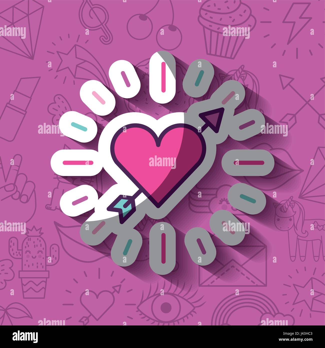 girly icon over background image Stock Vector Image & Art - Alamy