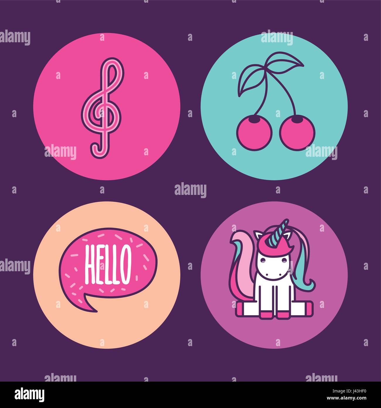 girly icon over background image Stock Vector Image & Art - Alamy