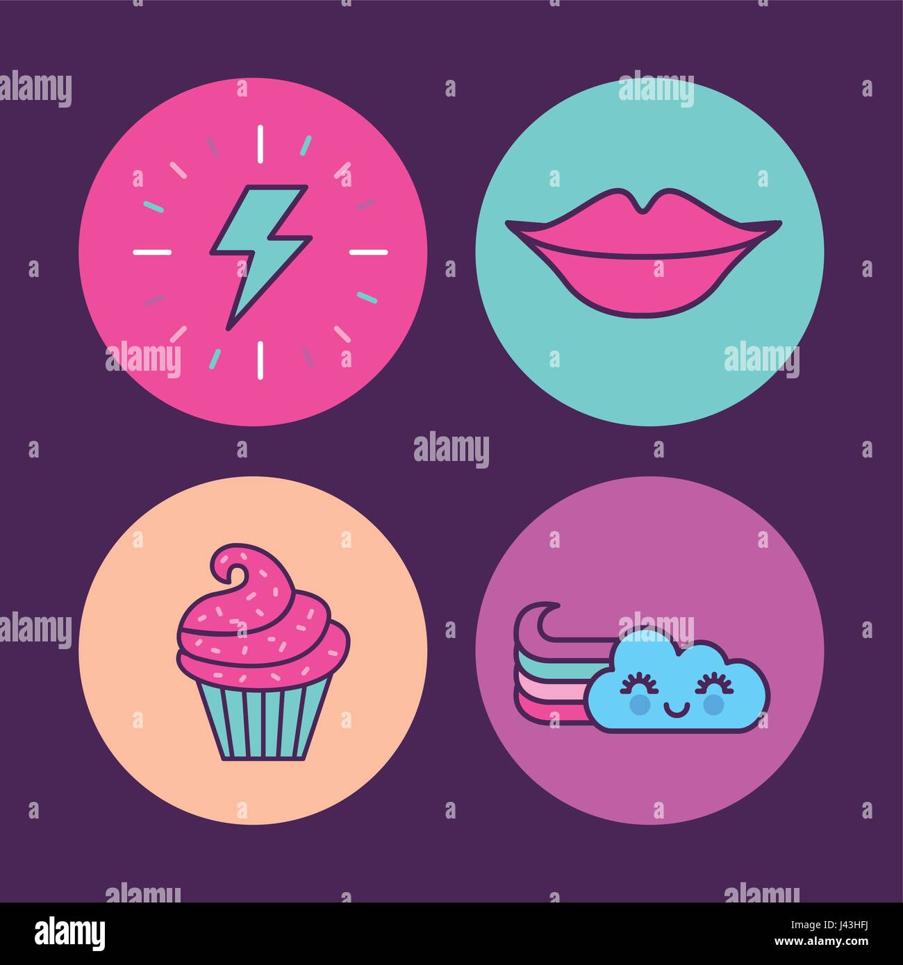 girly icon over background image Stock Vector Image & Art - Alamy