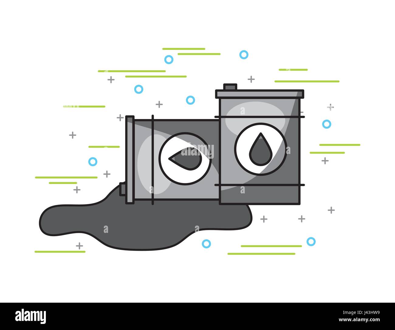 Two oil barrels Stock Vector Images - Alamy