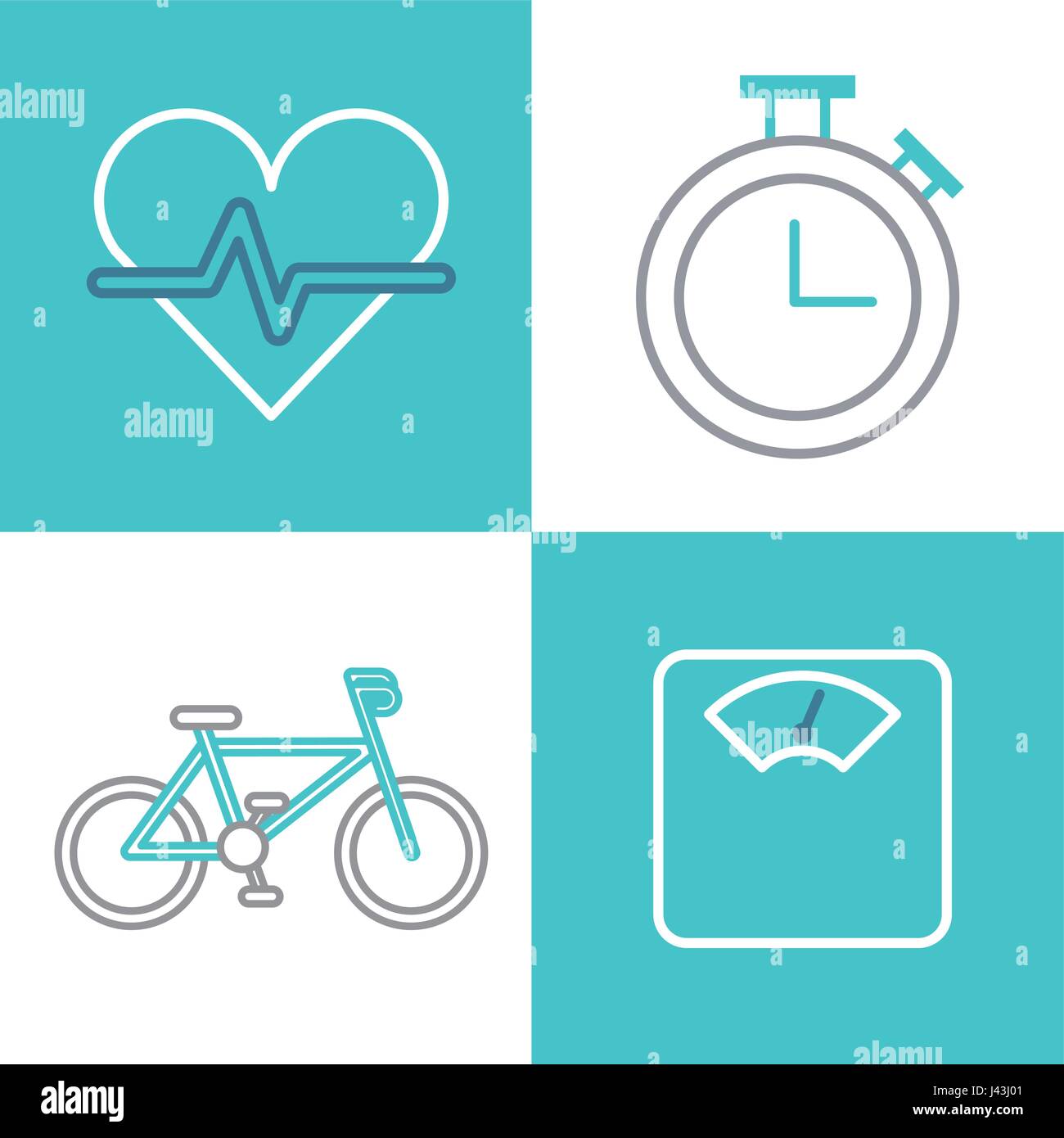 healthy lifestyle related icons image Stock Vector Image & Art - Alamy