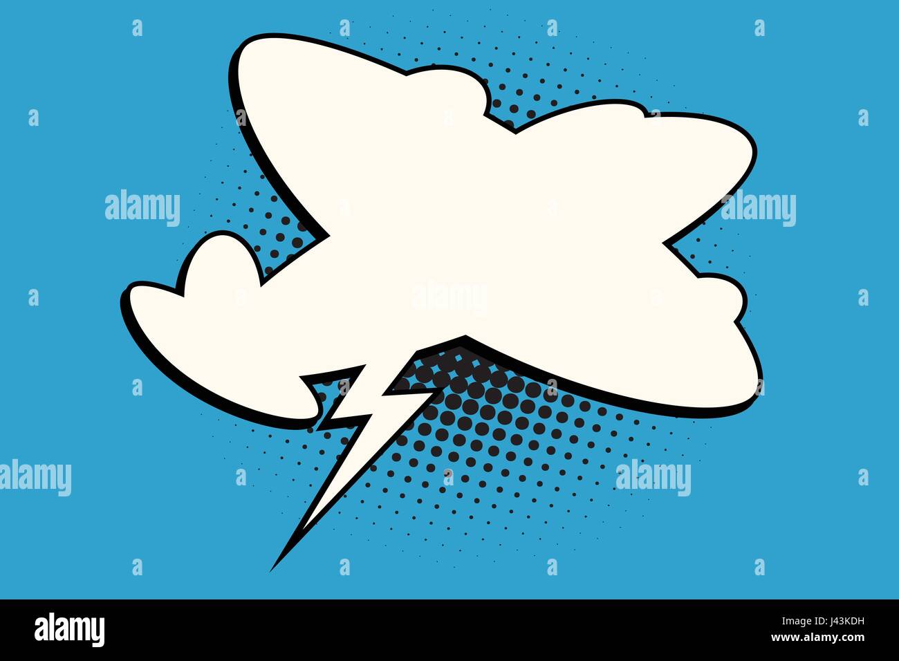 Plane aviation air transport airliner comic bubble. Comic cartoon style ...