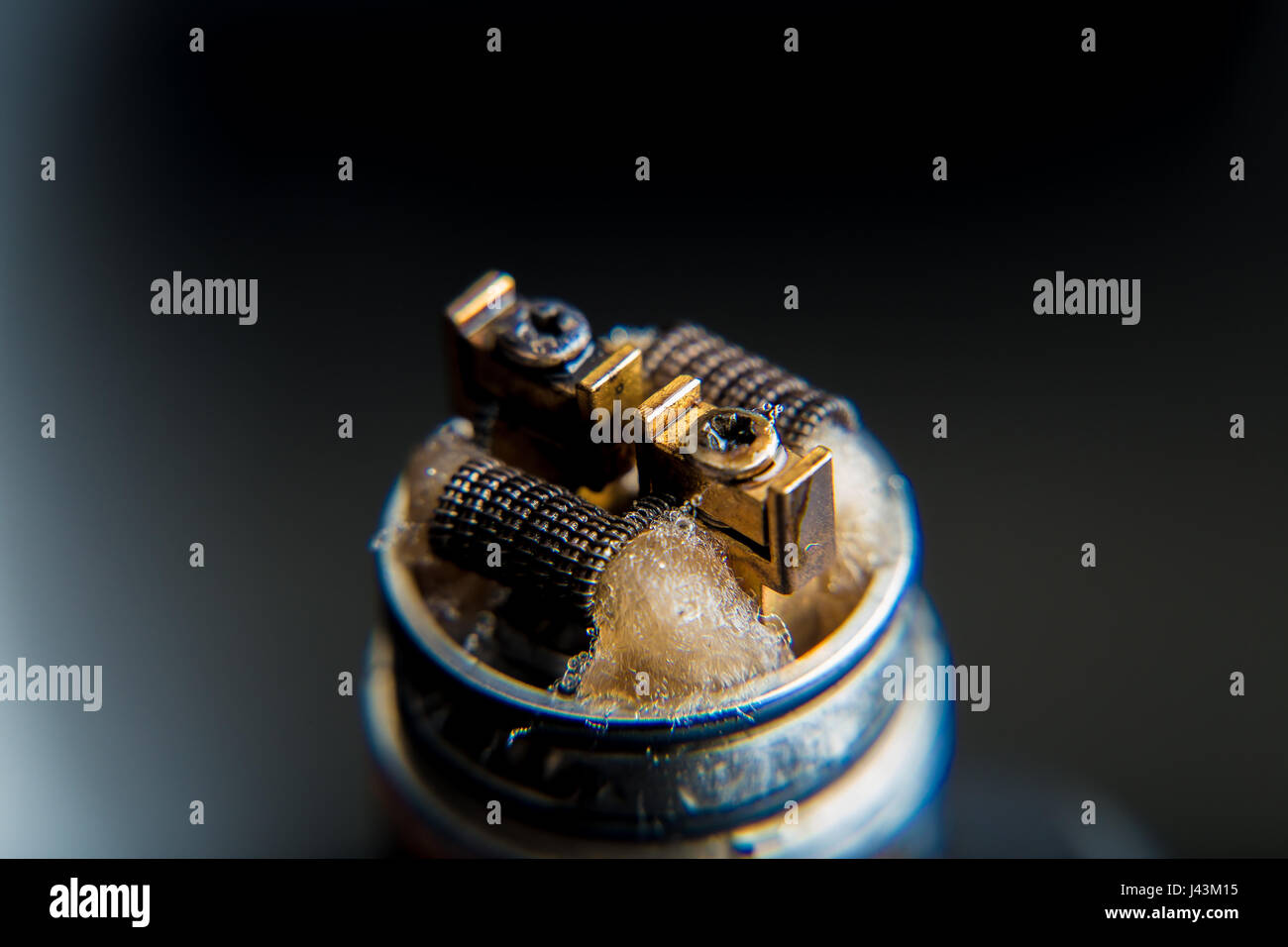 DIY RDA Dripper Coils with cotton stripes Stock Photo - Alamy