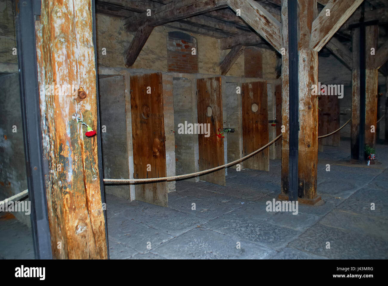 Trieste, Italy. Risiera di San Sabba. The cells of the prisoners Stock ...