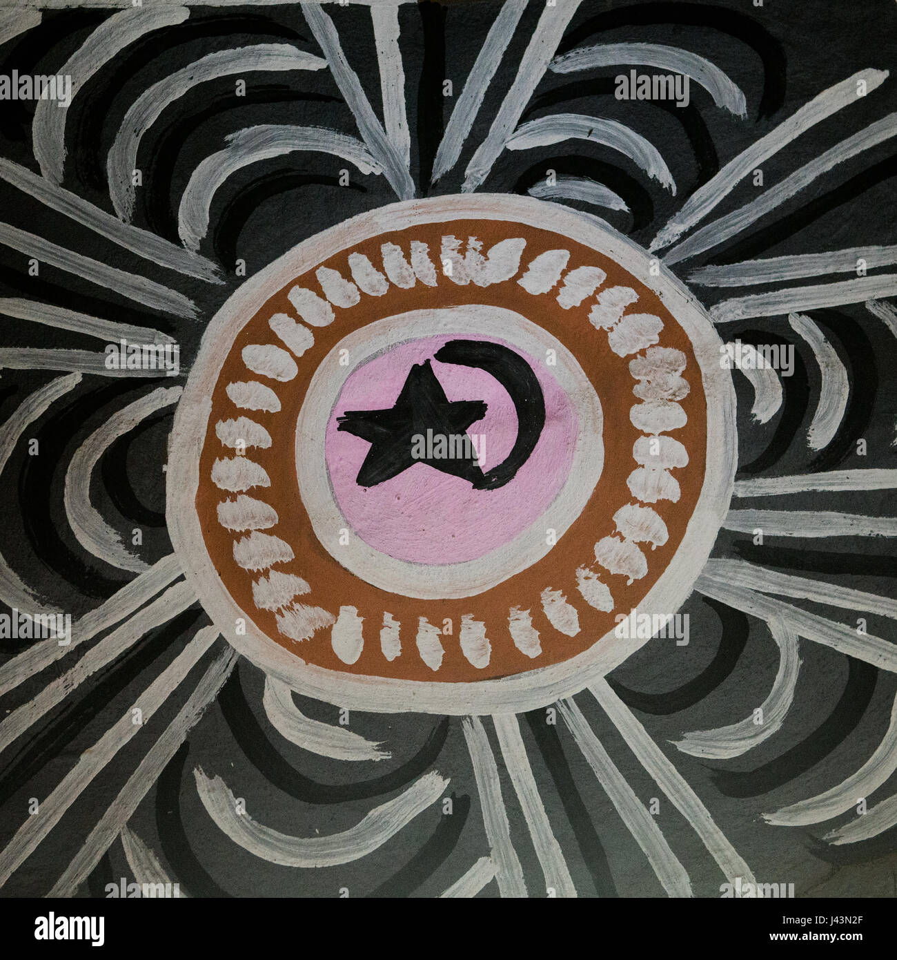 Star and moon on a painted house, Kembata, Alaba Kuito, Ethiopia Stock ...