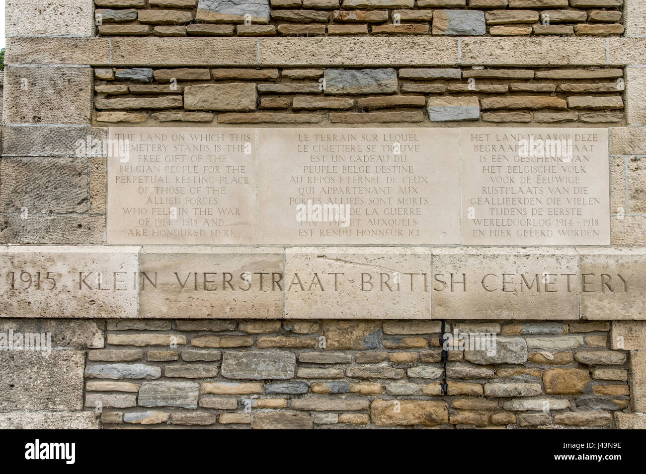 Klein Vierstraat+Kemmel#1 Military cemetery in Flanders on the Belgium ...
