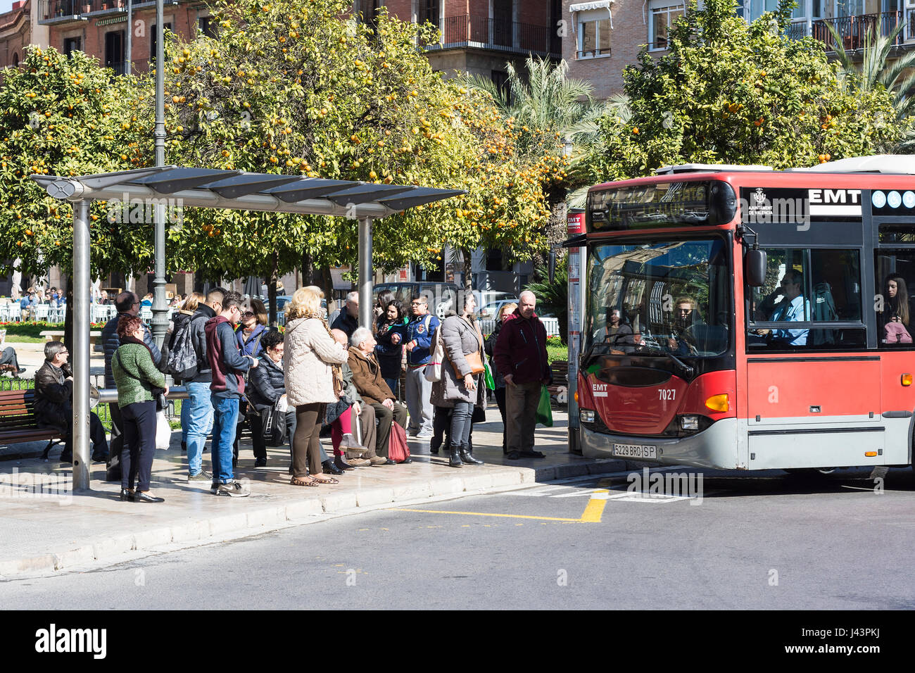 Crowd People Waiting Bus Stop High Resolution Stock Photography and ...
