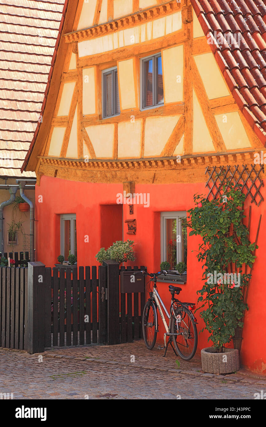 Historical Framework house, village of Heideck, district of Roth ...