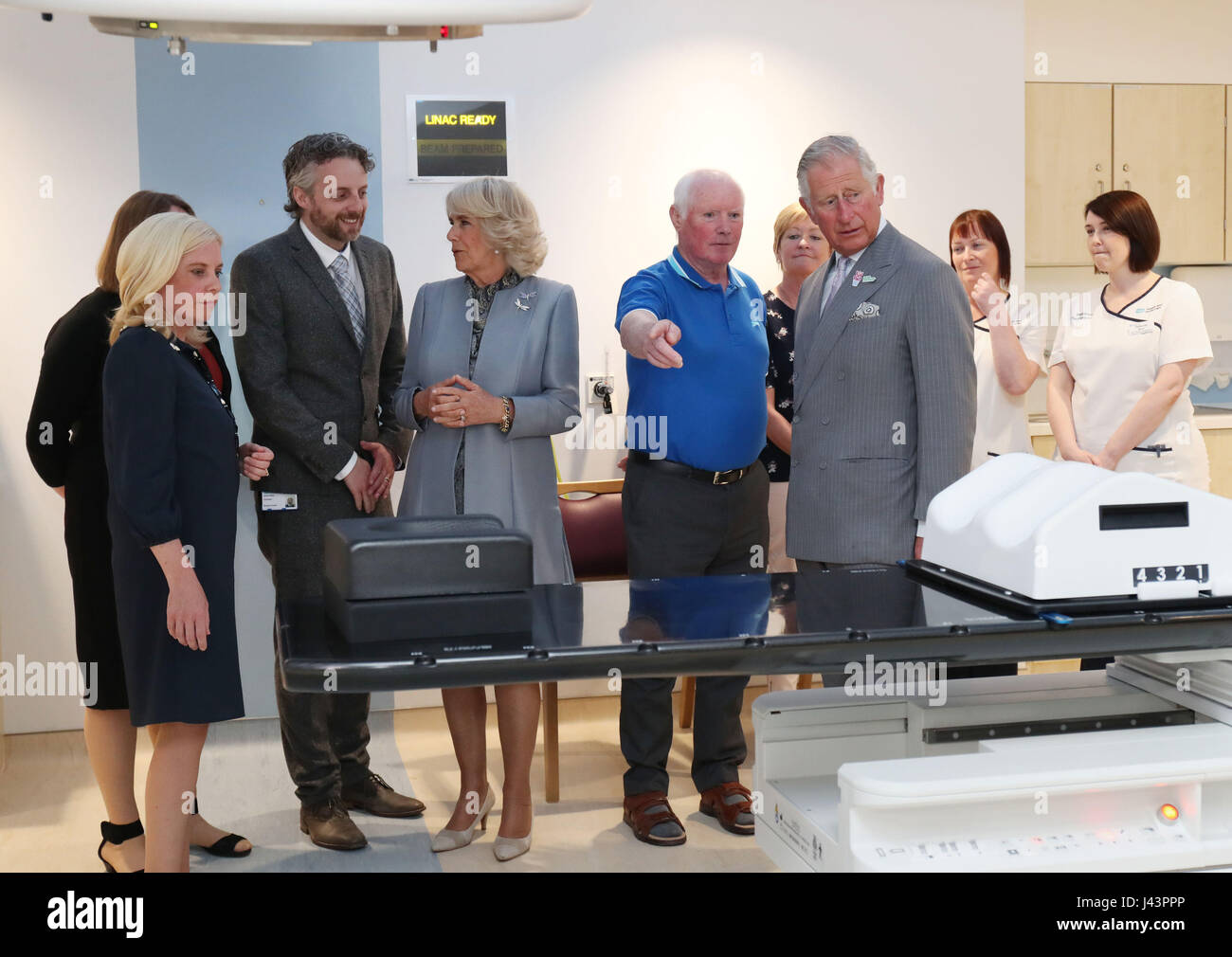 Hugh Craig (centre) from Moville in Donegal shows the Prince of Wales ...
