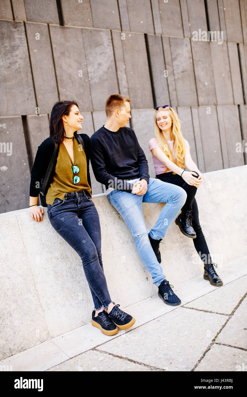 Urban young people hanging out Stock Photo - Alamy