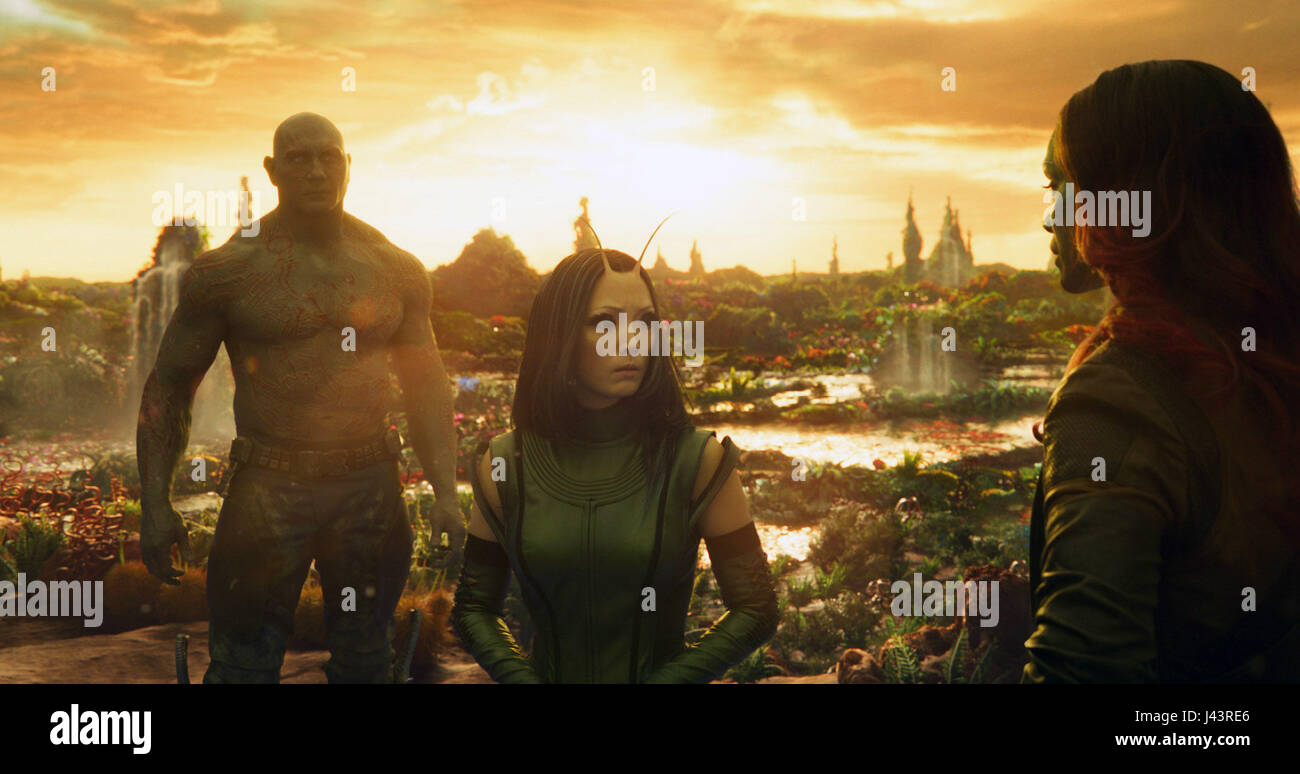 GUARDIANS OF THE GALAXY VOL. 2, l-r: Dave Bautista, Pom Klementieff ...