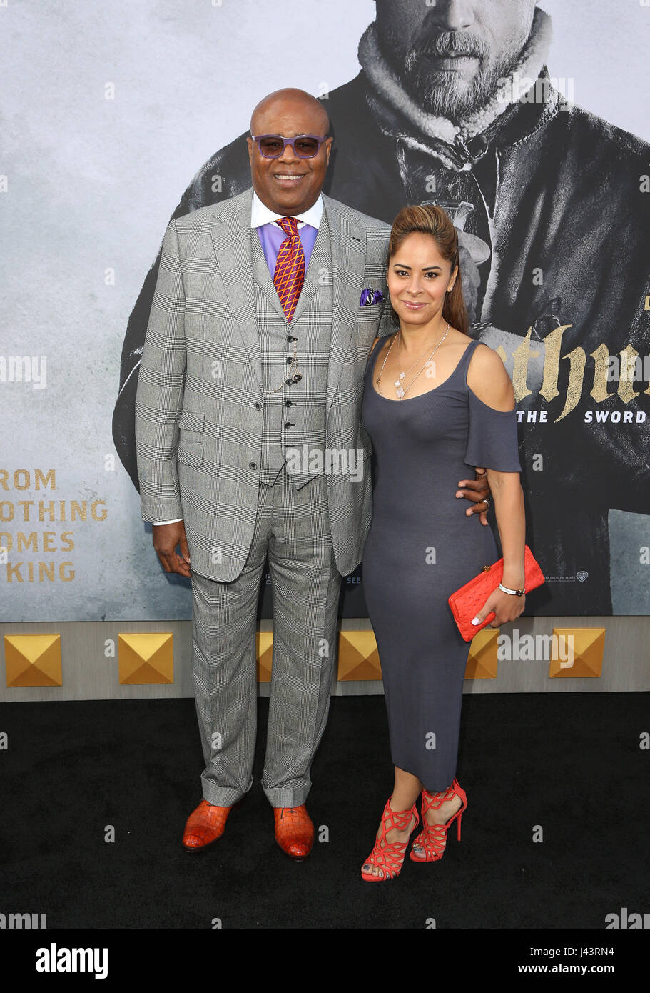 Hollywood, California, USA. 8th May, 2017. Chi McBride, Julissa McBride ...