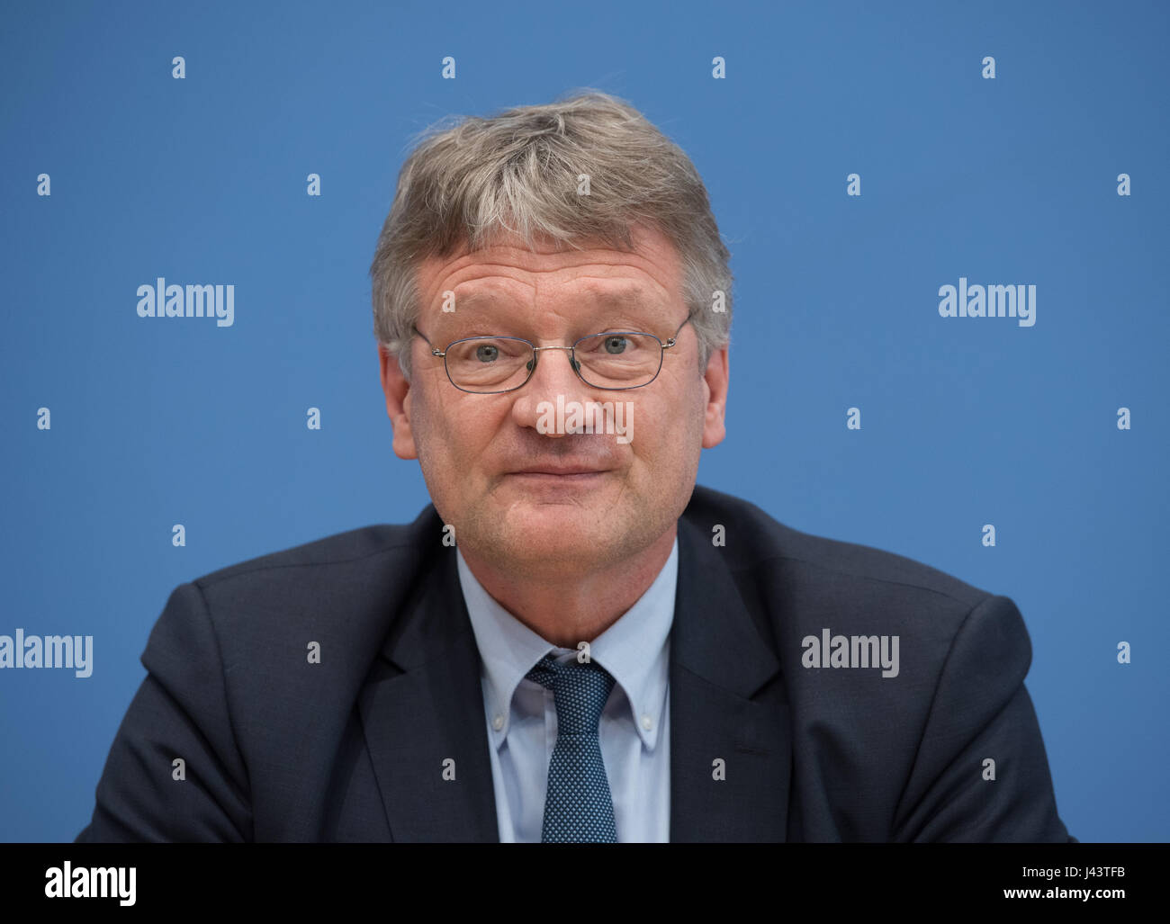 Berlin, Germany. 8th May, 2017. Joerg Meuthen, federal press spokesman ...