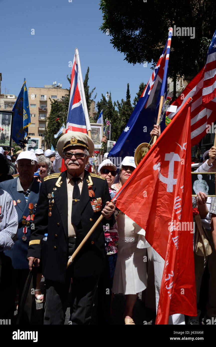 Jerusalem, Israel, 9 May 2017, Soviet Army Veterans, Friends and ...