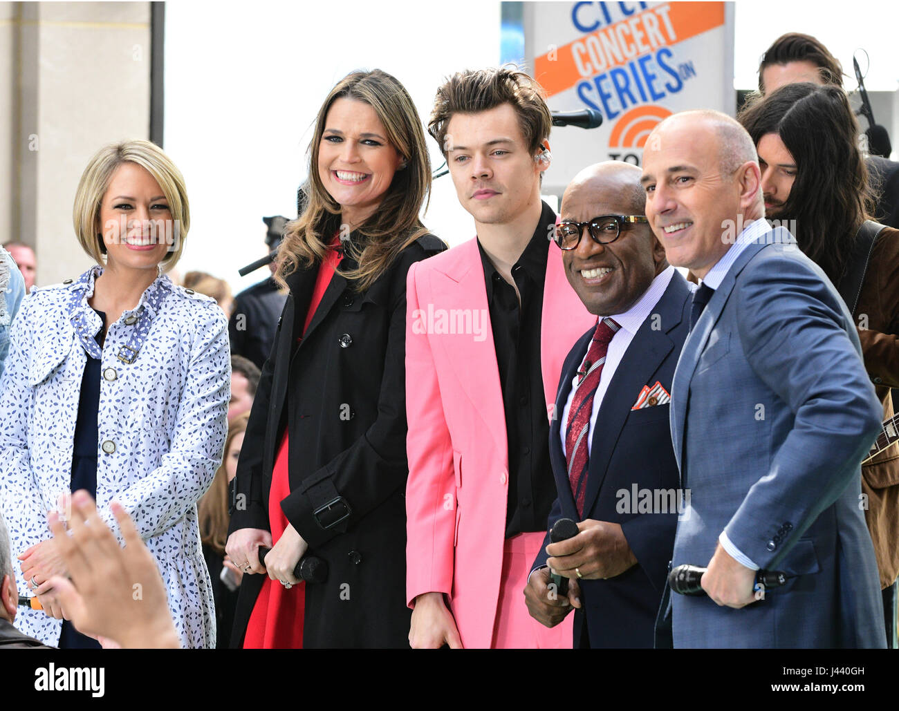 New York, USA. 9th May, 2017. Dylan Dreyer, Savannah Guthrie, Harry ...