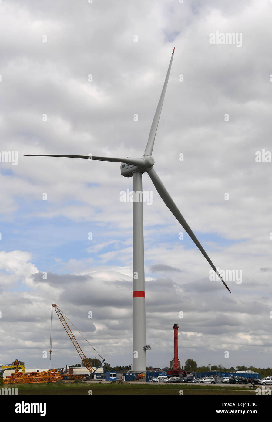 Bremerhaven, Germany. 09th May, 2017. The eight megawatt offshore wind ...