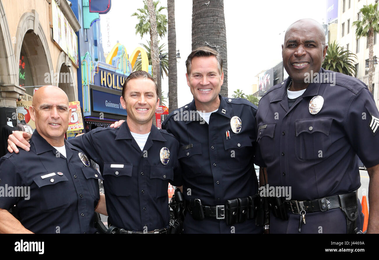 Hollywood, Ca. 9th May, 2017. LAPD Captain Cory Palka, Officer Adam ...