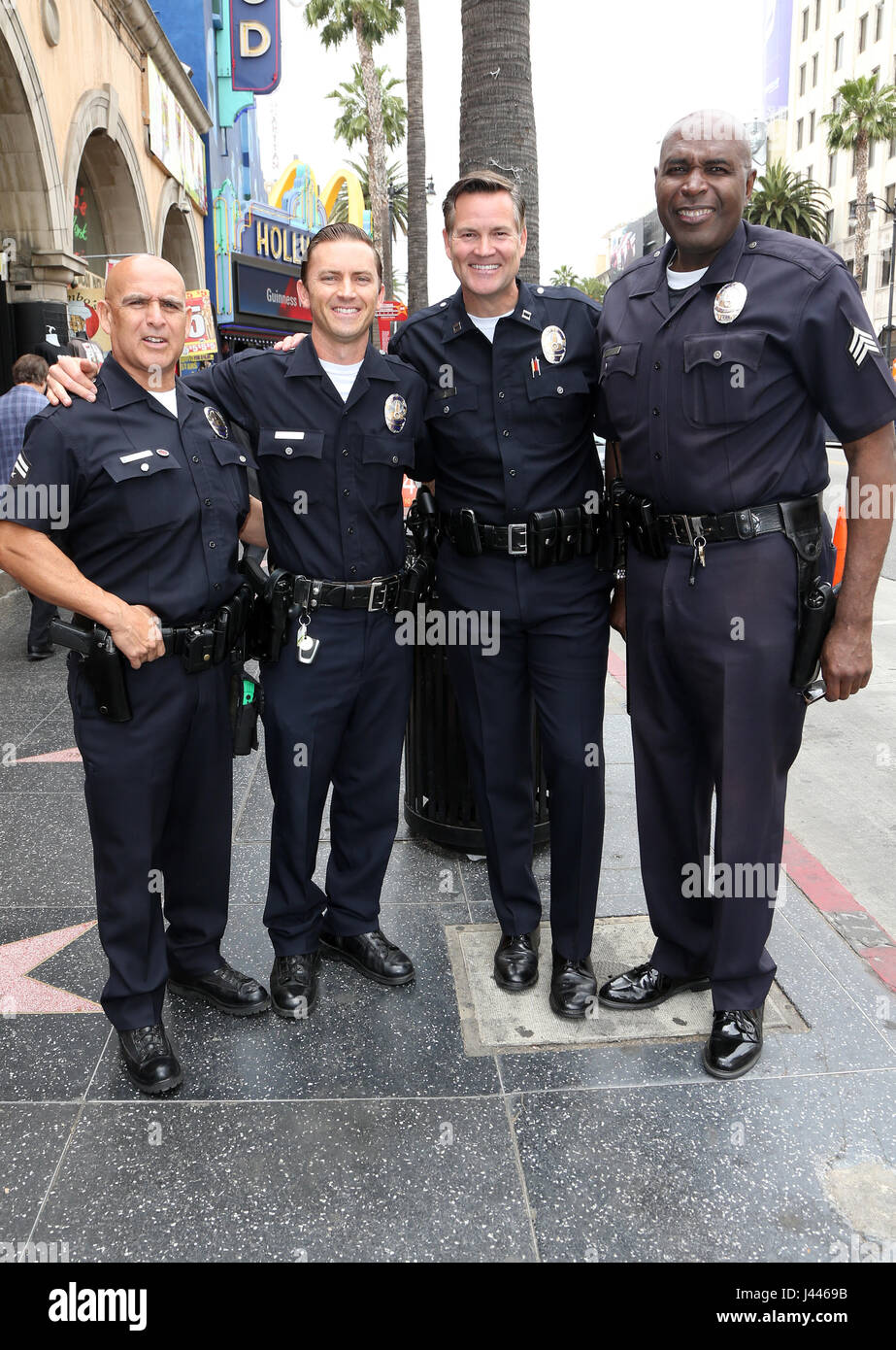 Hollywood, Ca. 9th May, 2017. LAPD Captain Cory Palka, Officer Adam ...
