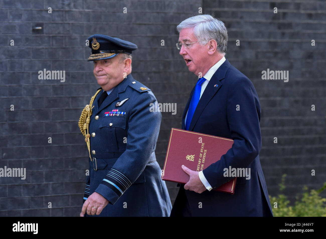 London, UK. 10th May, 2017. (L to R) Sir Stuart Peach, Chief of the ...