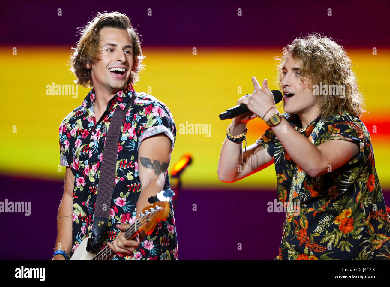 KYIV, UKRAINE - MAY 08, 2017: Manel Navarro from Spain at the first ...