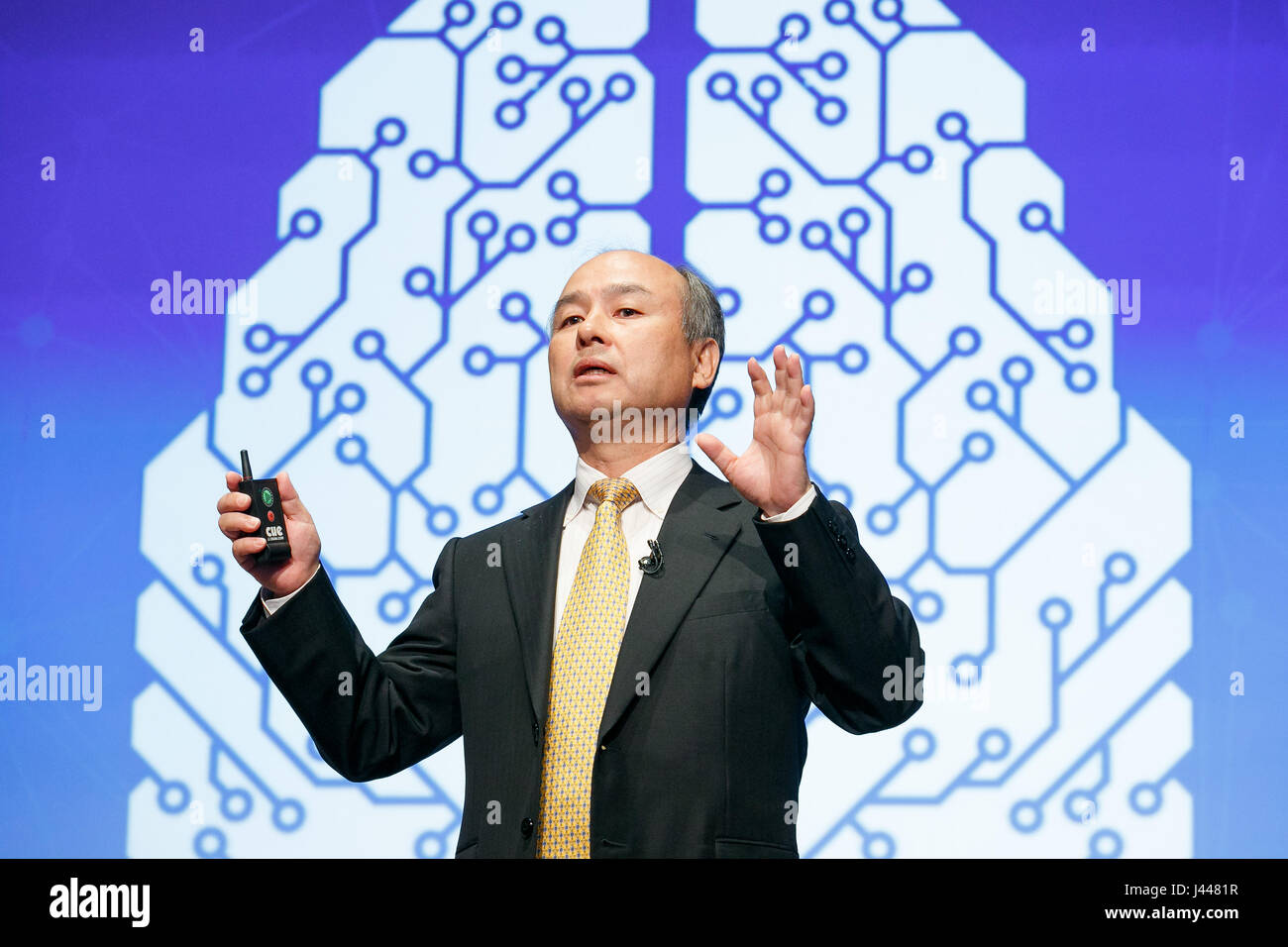 Tokyo, Japan. 10th May, 2017. SoftBank Chairman and CEO Masayoshi Son ...