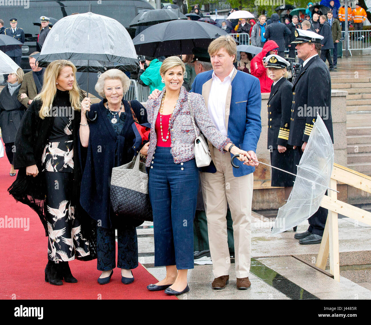 Oslo, Norway. 09th May, 2017. King Willem-Alexander, Queen Máxima ...