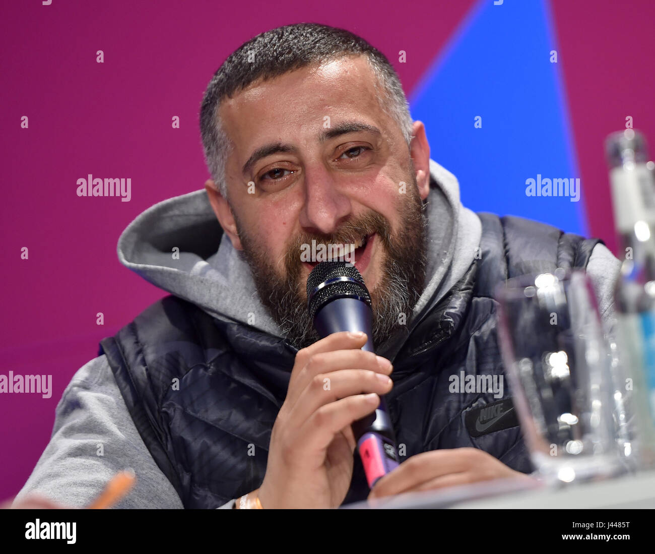 Berlin, Germany. 10th May, 2017. Actor Kida Khodr Ramadan gives a talk ...