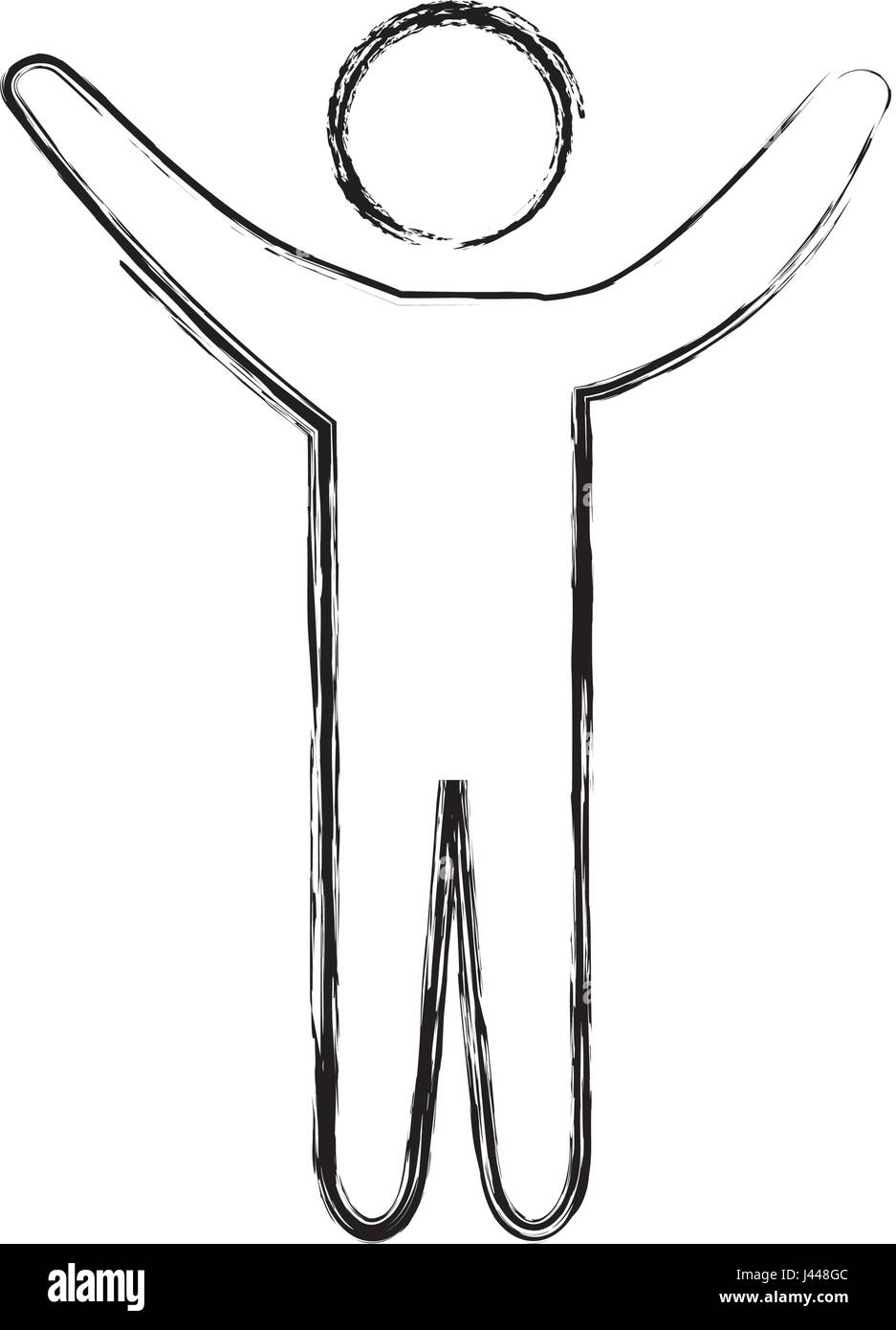 Man Icon Pictogram Draw High Resolution Stock Photography and Images ...