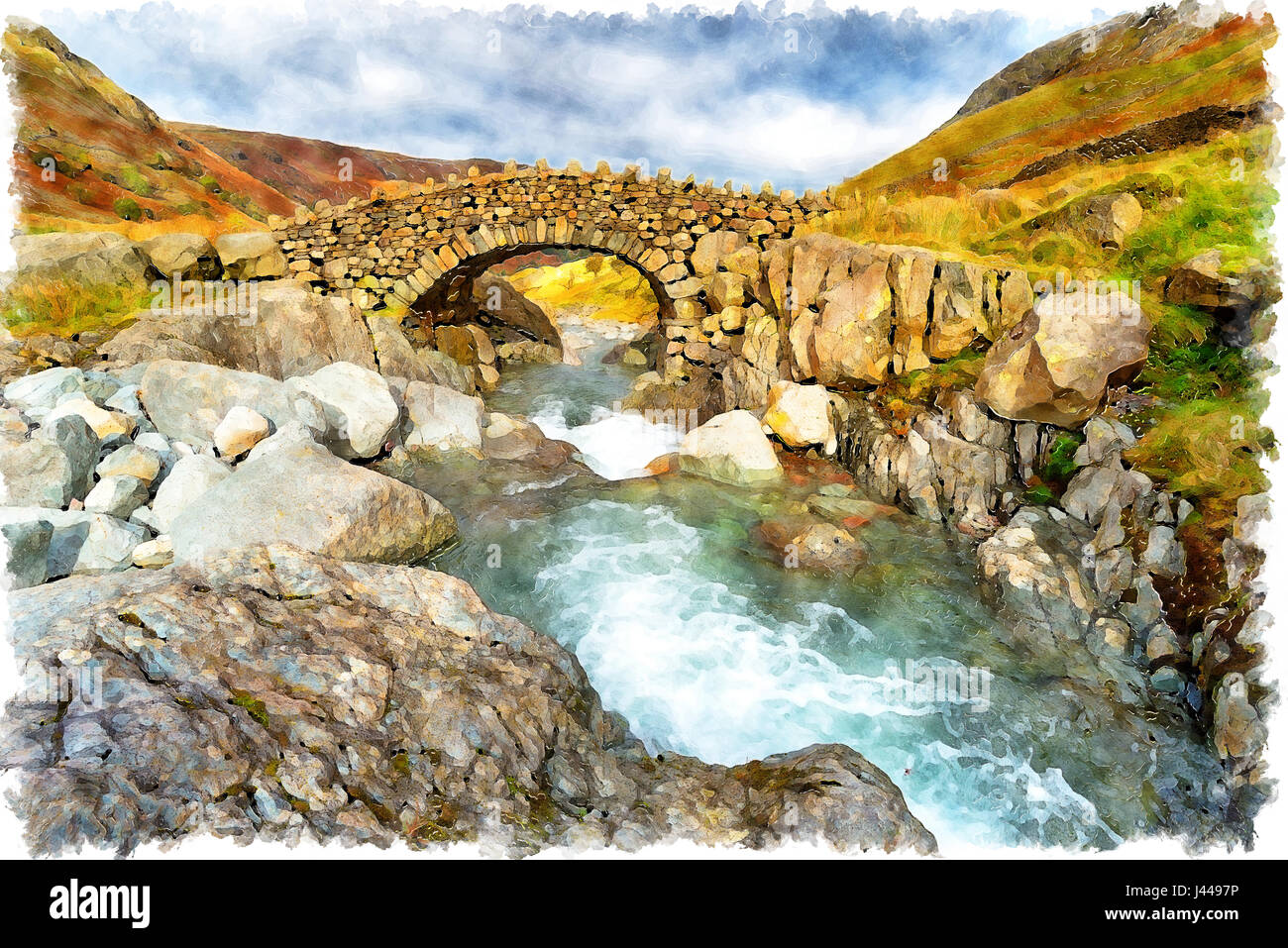 Stockley bridge painting hi-res stock photography and images - Alamy
