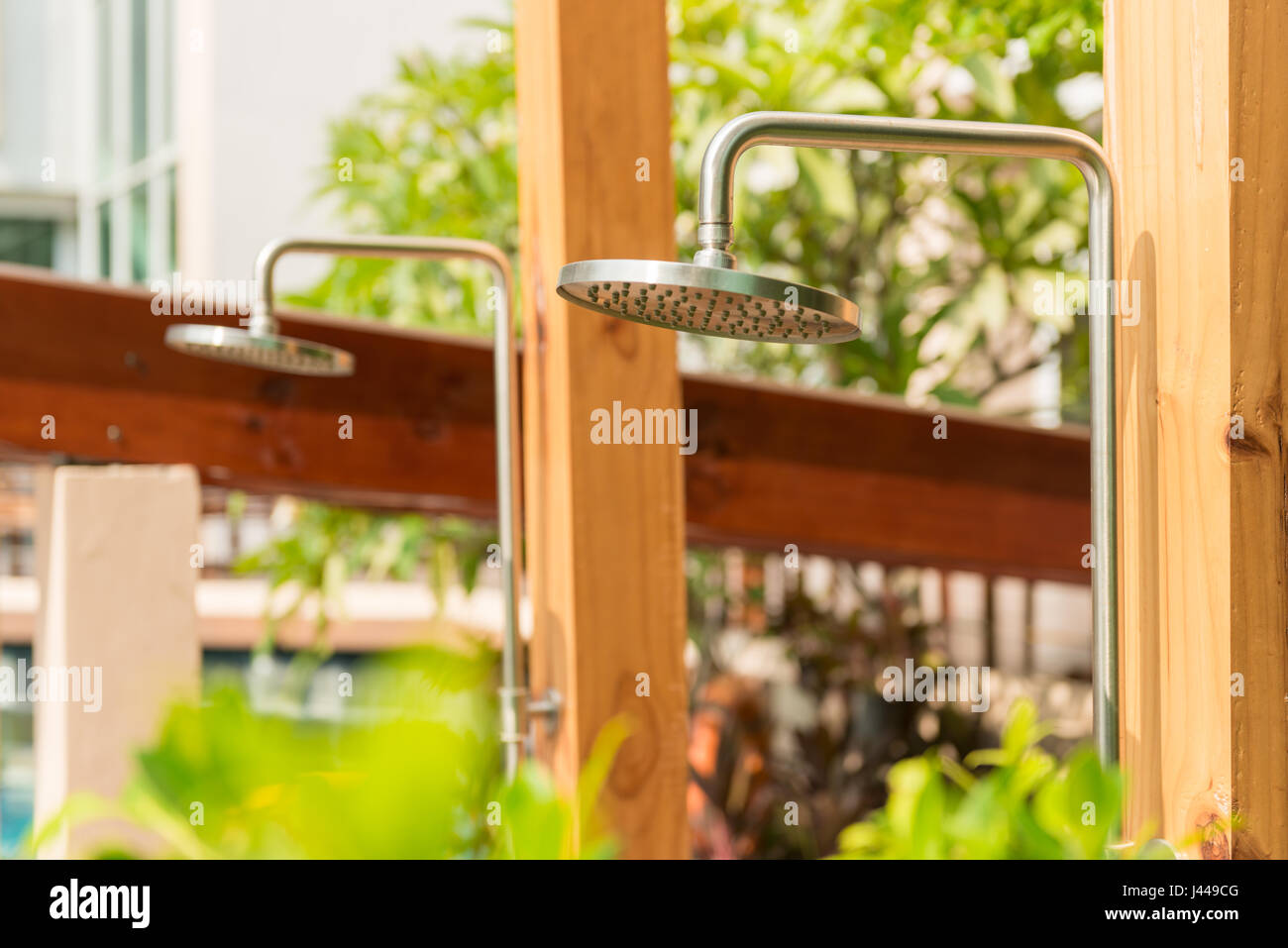 Shower at swimming pool Stock Photo - Alamy