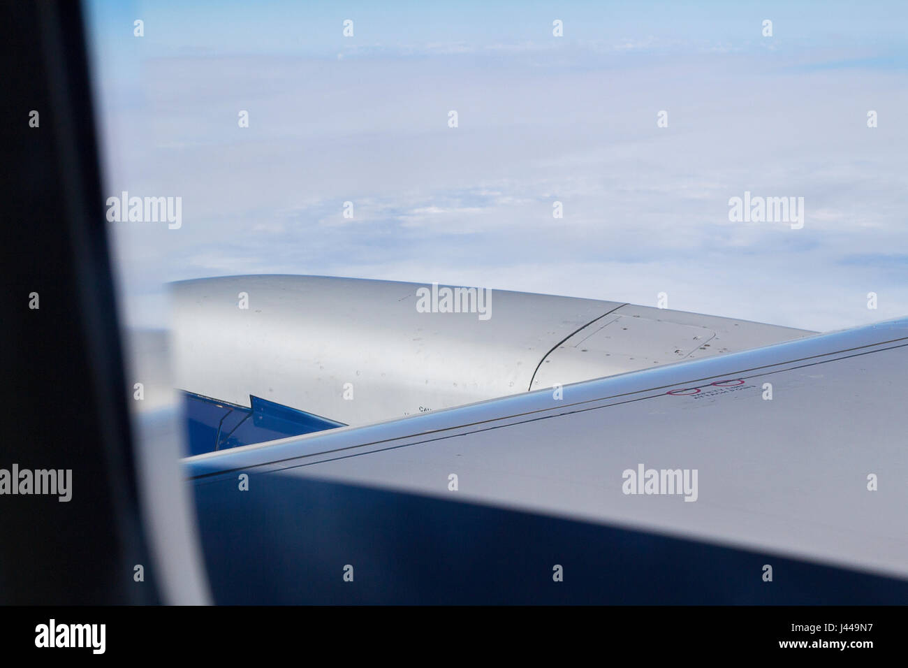 Peeking out the window over Iceland Stock Photo - Alamy