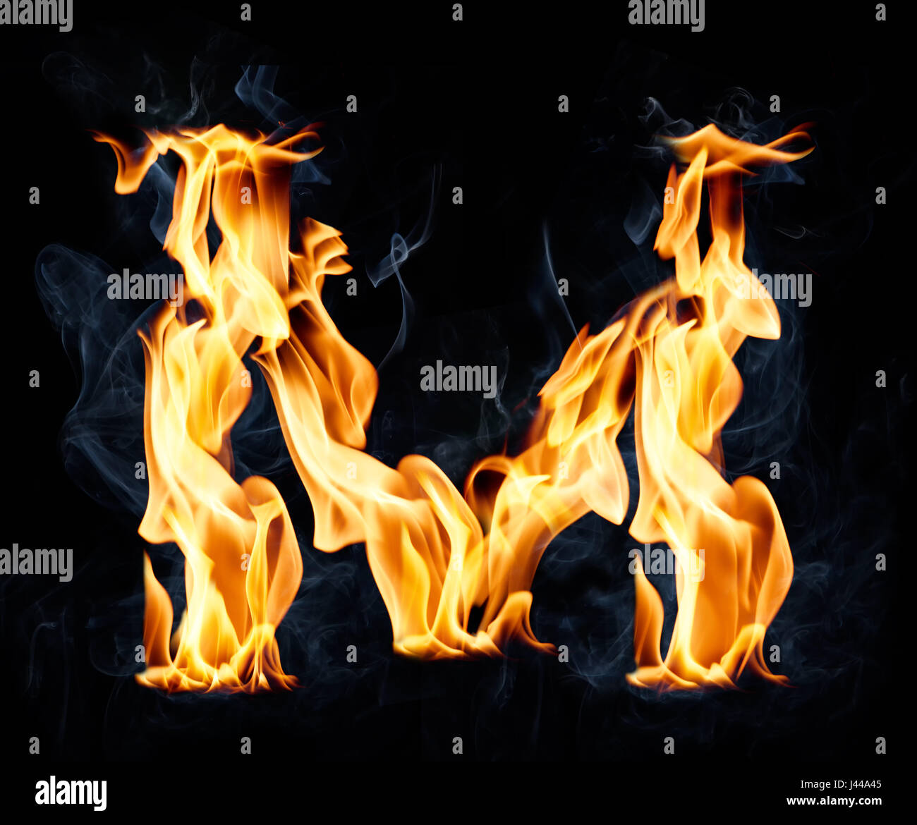 M Logo Wallpaper In Fire