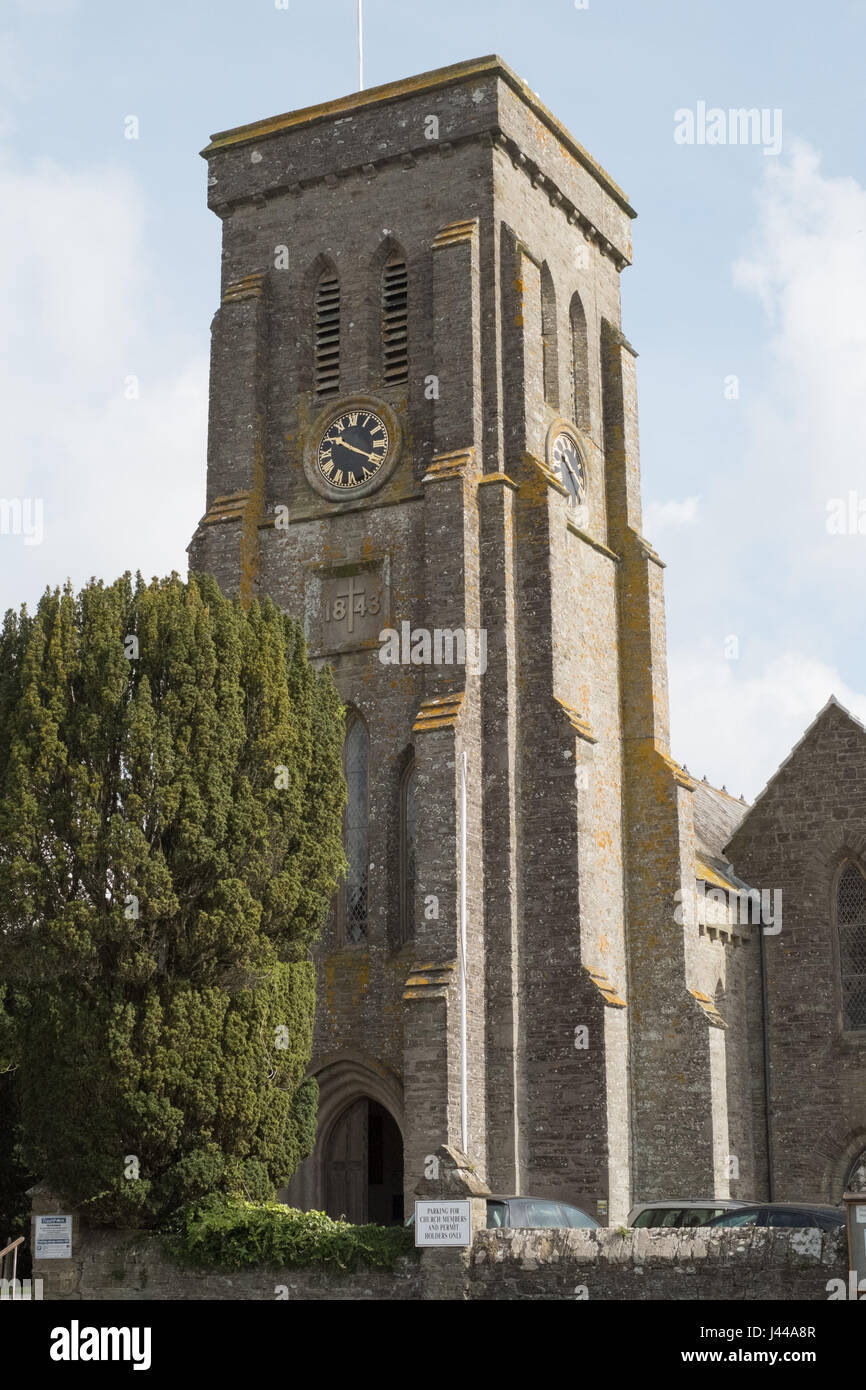 Holy Trinity Church, Salcombe, Devon, England, United Kingdom Stock ...