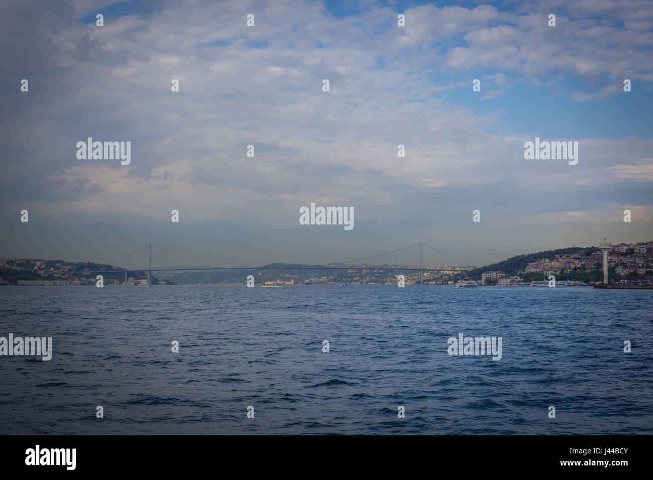 Iconic view of Istanbul second bridge, the 15 July Martyrs Bridge ...