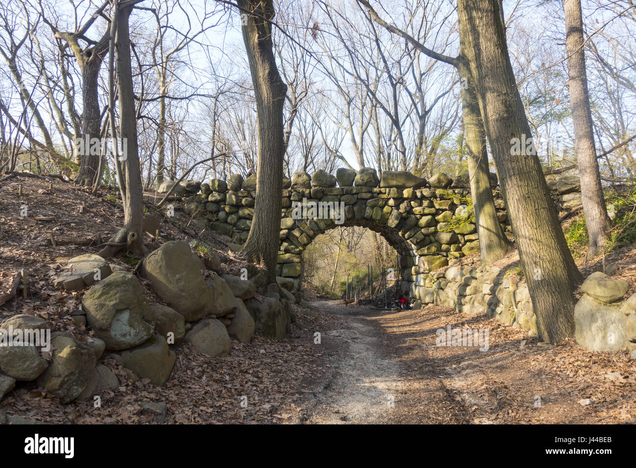 Old stone bridge in Prospect Park, Brooklyn, New York Stock Photo - Alamy