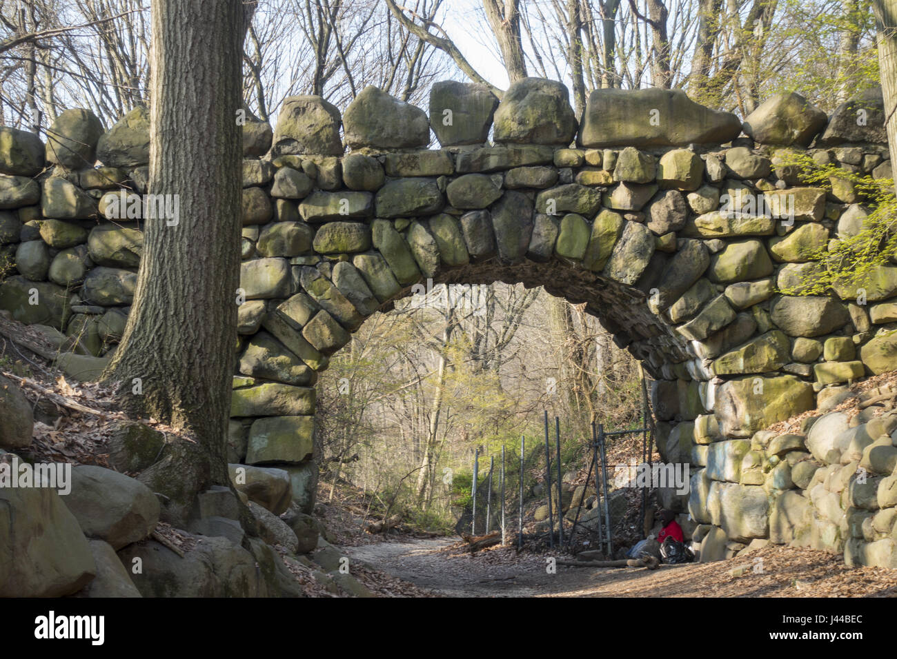 Old stone bridge in Prospect Park, Brooklyn, New York Stock Photo - Alamy