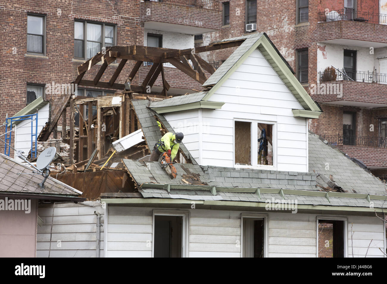 April 2017: Another house bought and being demolished in Brooklyn to ...
